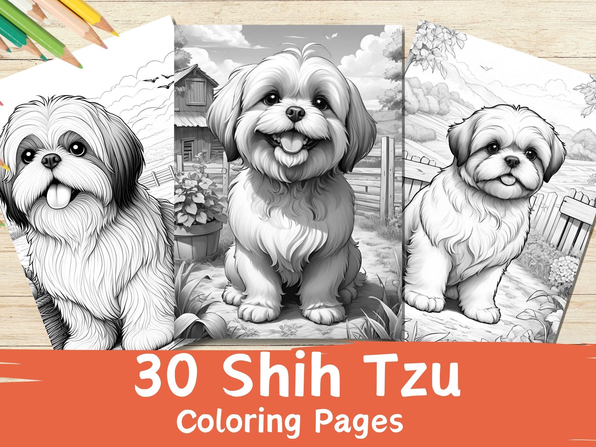 30 Shih Tzu Coloring Pages, Shih Tzu, Coloring Pages, Adult Coloring ...