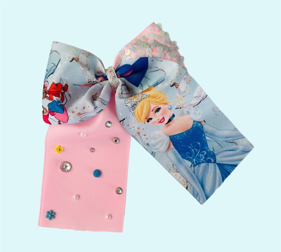 Cinderella Princess Disney Inspired Hair Bow, Cinderella Cheer Hair Bow ...