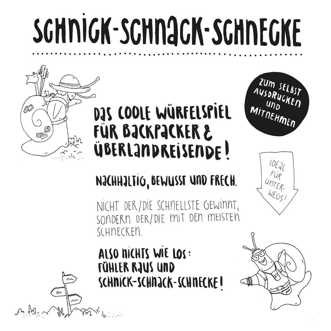 Schnick-schnack-schnecke the Funny Dice Game for Backpackers - Etsy