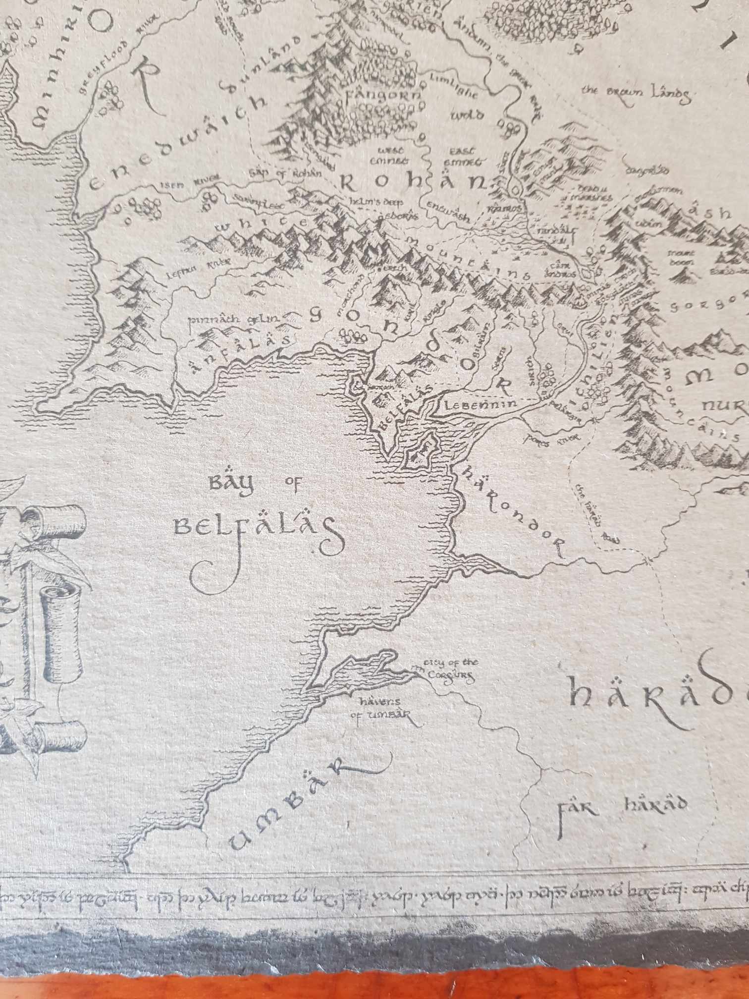 detailed middle earth map tolkien