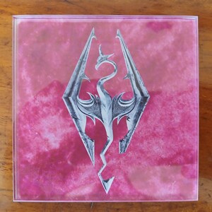 Skyrim / Elder Scrolls Factions - Glass Coasters - Colour Printed ...