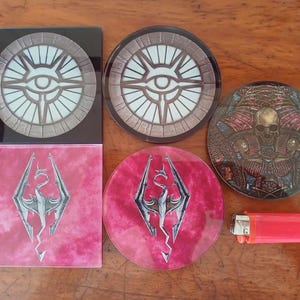 Skyrim / Elder Scrolls Factions - Glass Coasters - Colour Printed ...