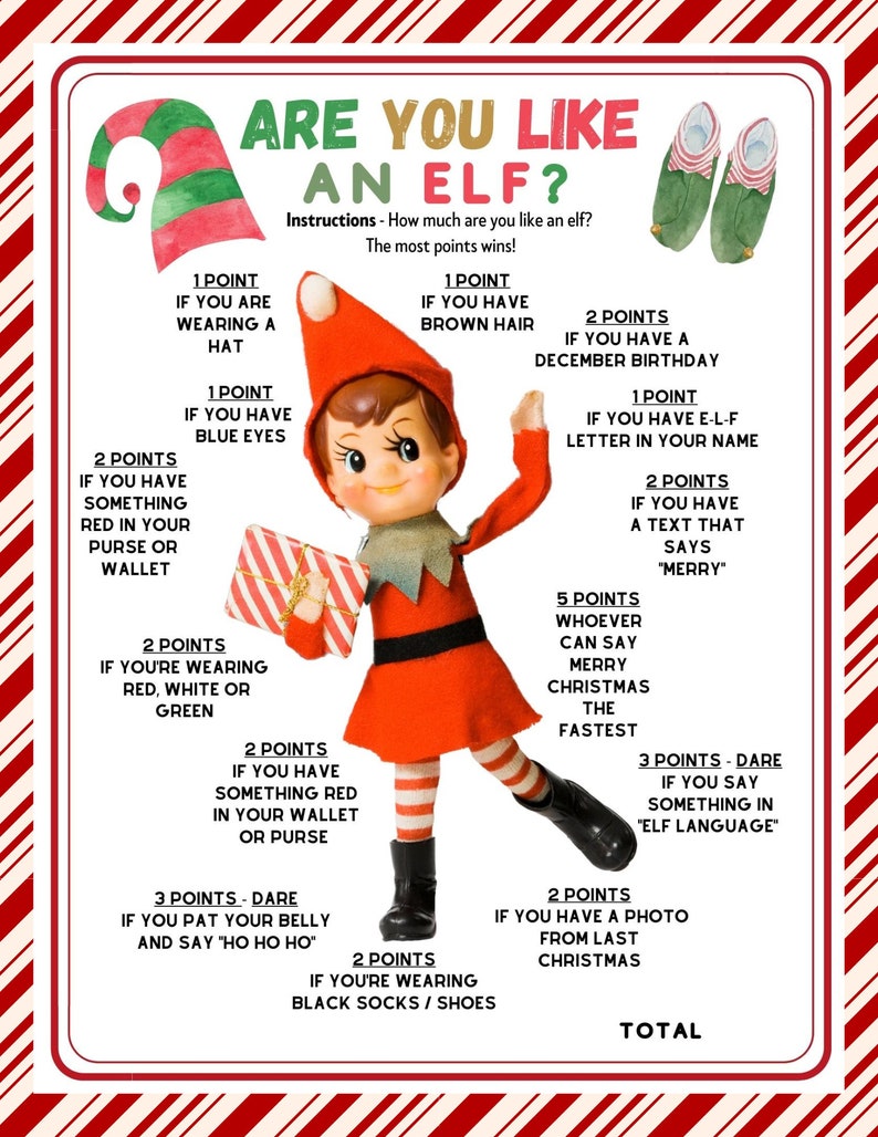Christmas ELF Scavenger Hunt, Elf Treasure Hunt, Christmas Printable ...