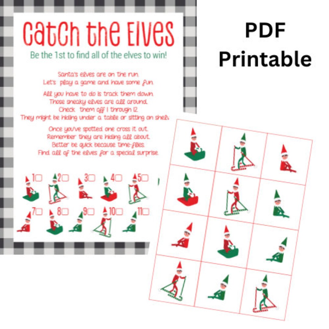Christmas ELF Scavenger Hunt, Elf Treasure Hunt, Christmas Printable ...