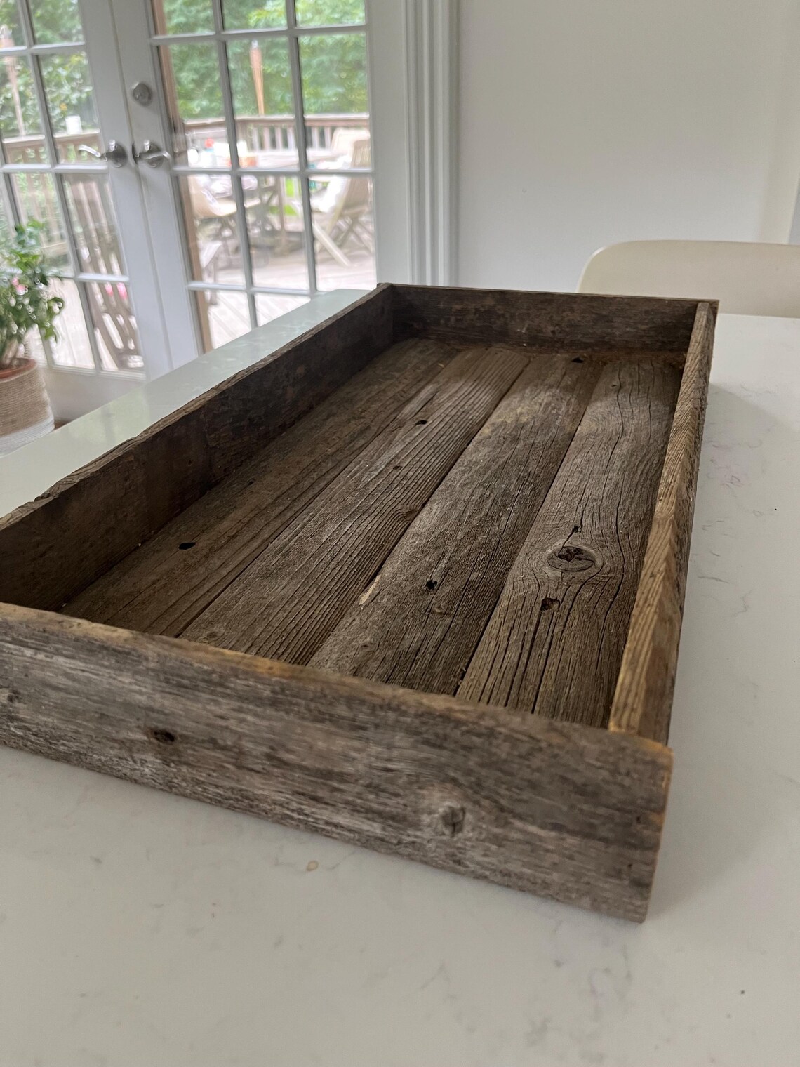 Rustic Reclaimed Wood Tray: Farmhouse Coffee Table Centerpiece - Etsy