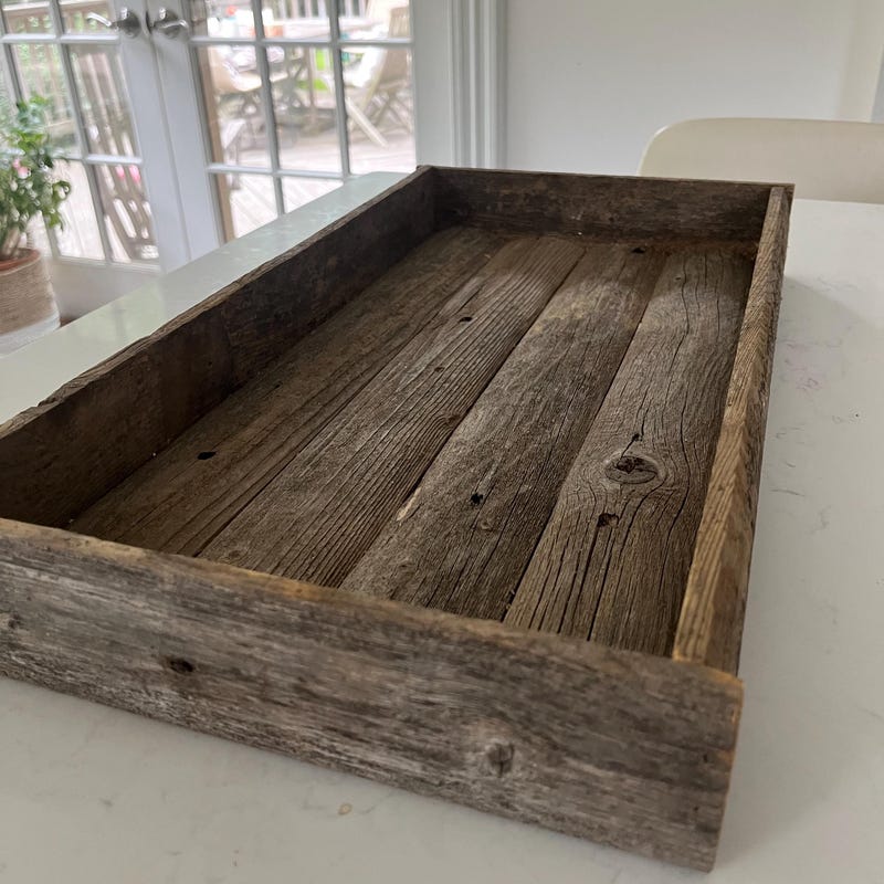 Rustic Wood Tray - Etsy