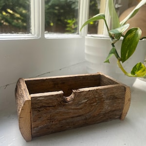 Small Rustic Wood Box Reclaimed Salvaged Wooden Storage Boho Style Barn ...