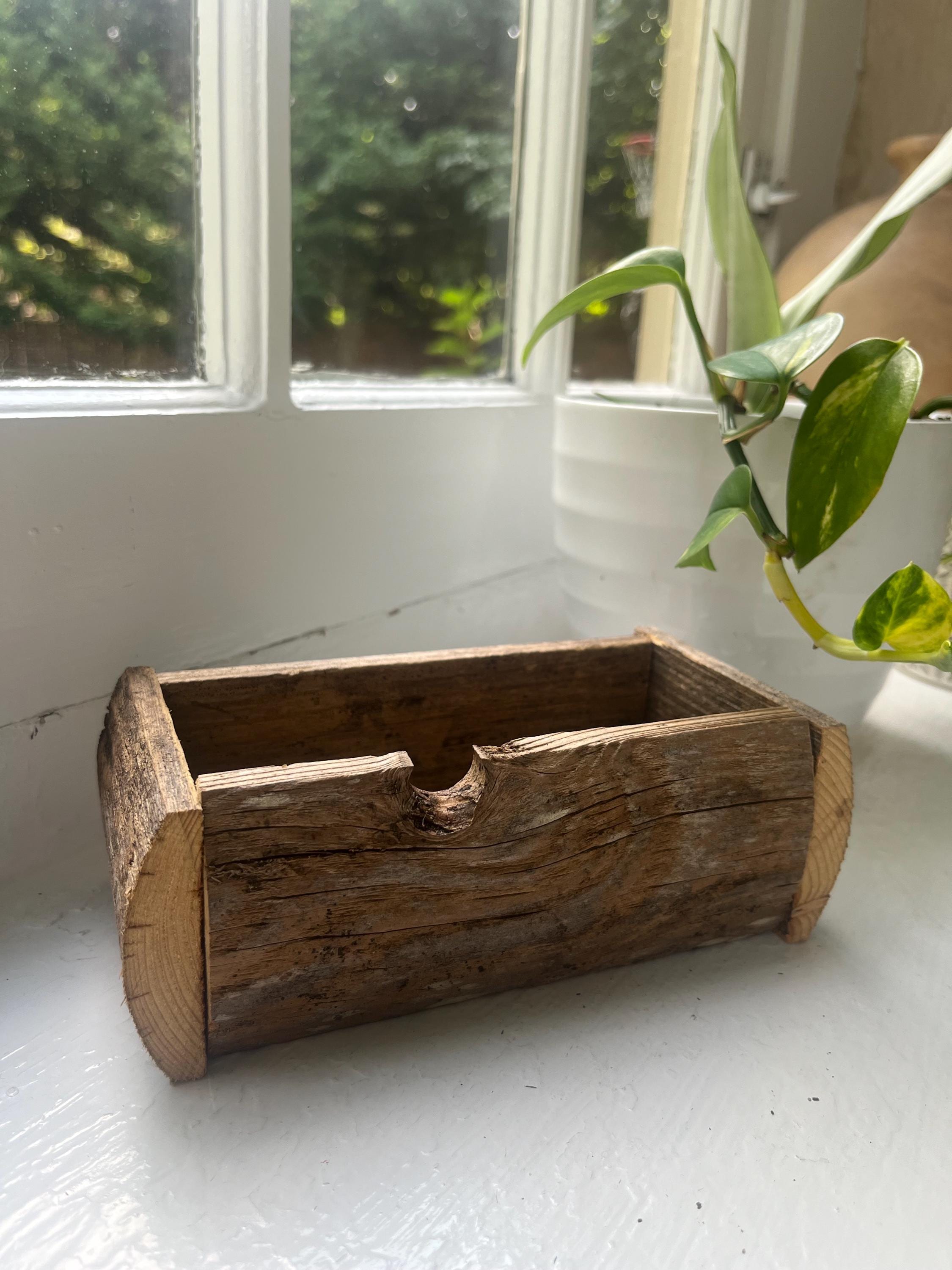 Rustic Reclaimed Wood Box: Small Boho Planter, Farmhouse Storage - Etsy