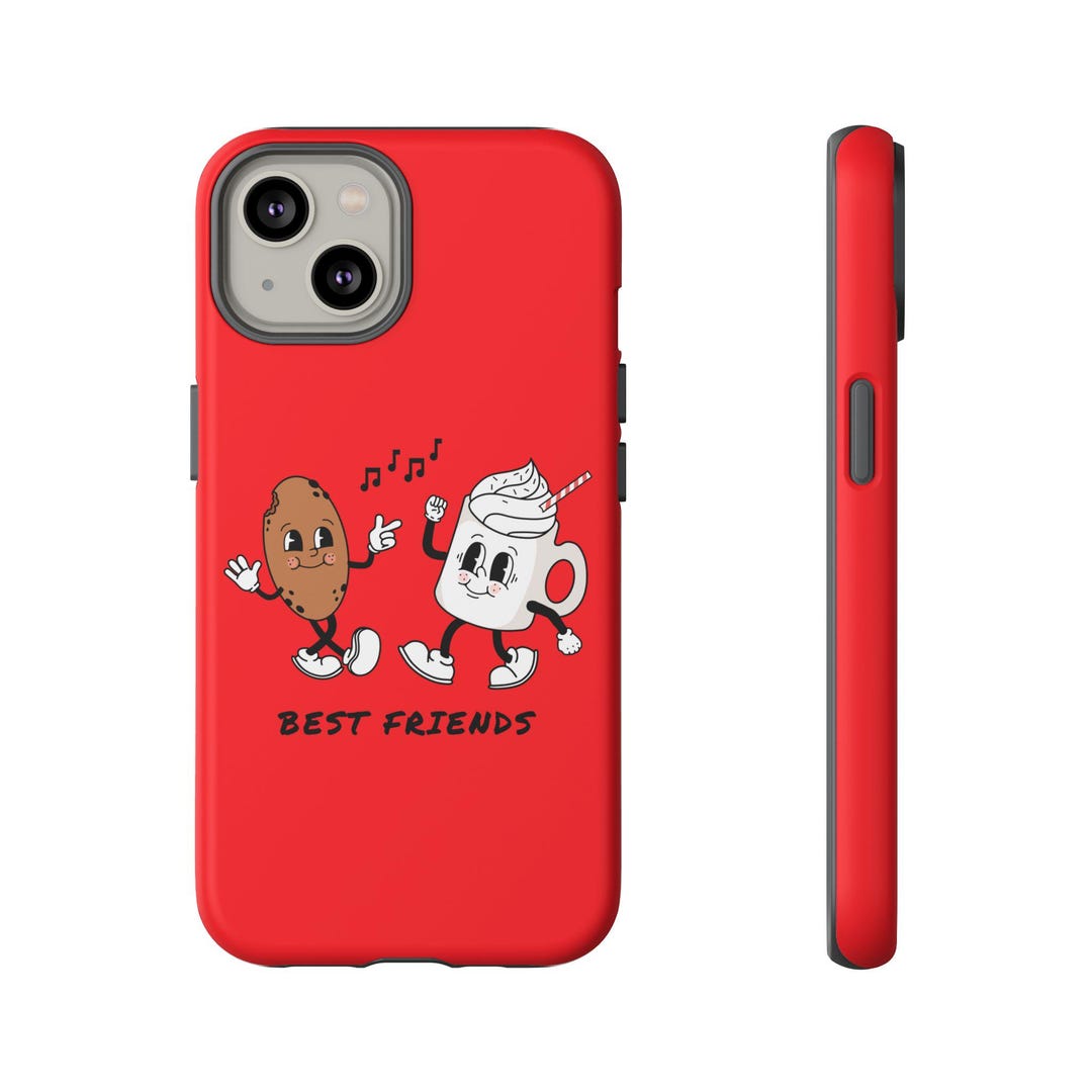 Best Friends Phone Case, Cute Cartoon Phone Cover, Friendship Gift, Fun ...