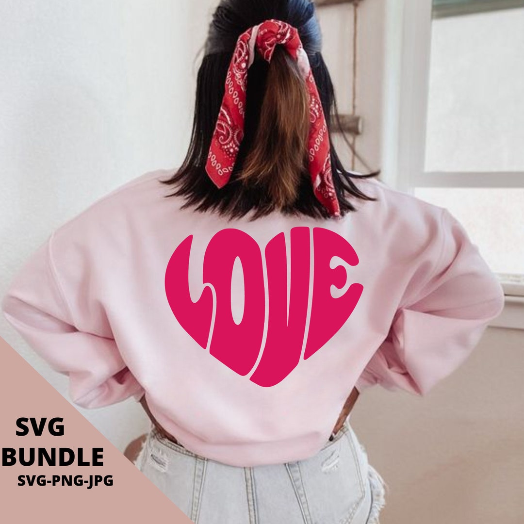 Retro Love Heart SVG Retro Love Heart PNG Retro Heart Love Heart ...