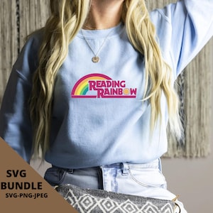 Reading Rainbow Svg Png Jpg Pdf 80s 90s Pbs Television Show Tshirts ...