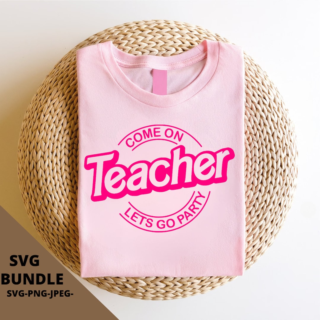 Girly Pink teacher SVG, PNG, JPG Instant Zip File Download Back to ...