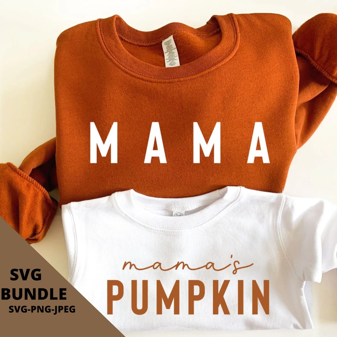 Little Pumpkin Svg Png, Mama Pumpkin Svg Png, Cute Pumpkin Shirt, Mommy ...
