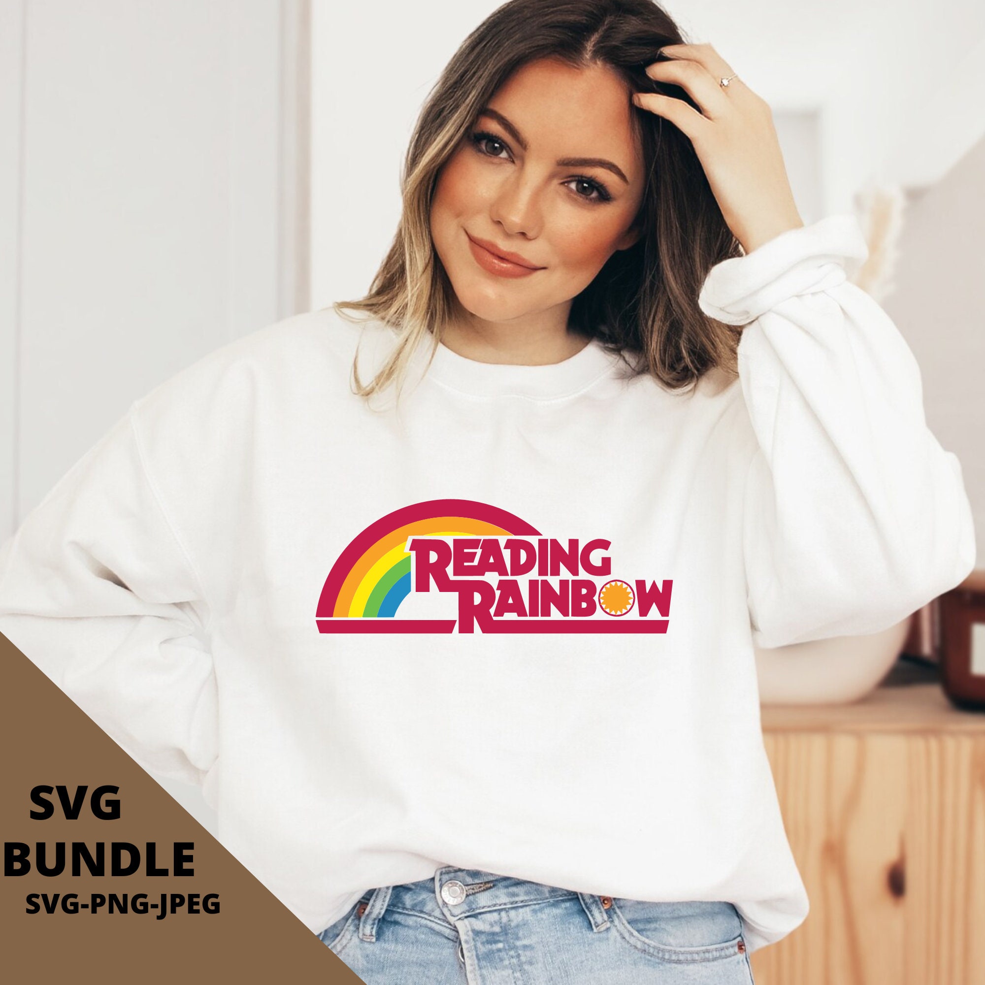 Reading Rainbow Svg Png Jpg Pdf 80s 90s Pbs Television Show Tshirts ...