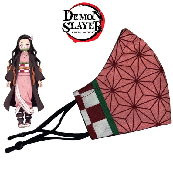 PREORDER: Nezuko Face Mask With Adjustable Straps | Etsy