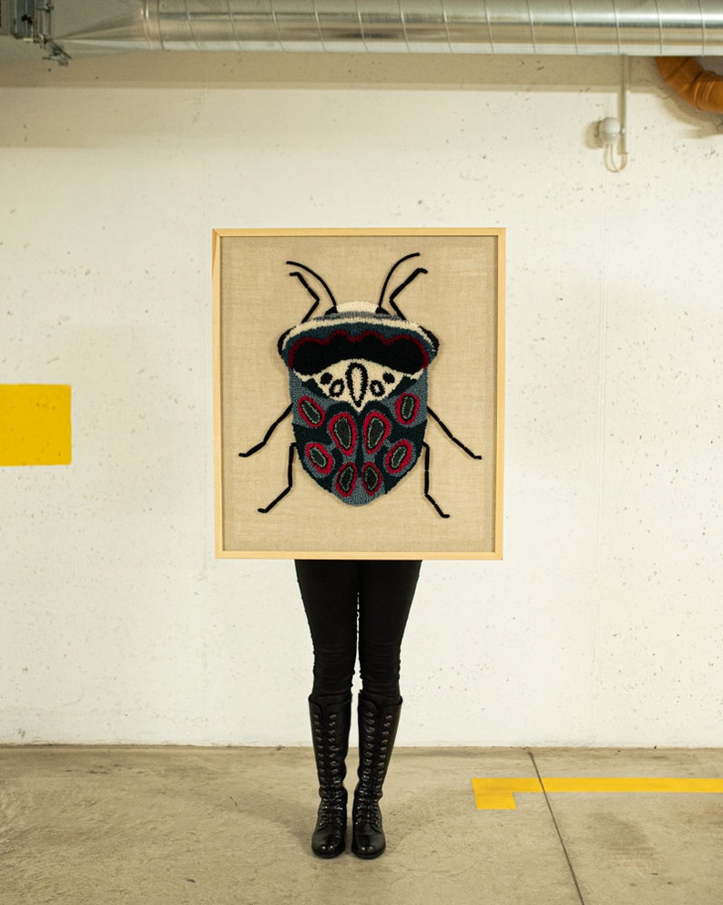 PICASSO BUG Textured Embroidery Painting - Etsy