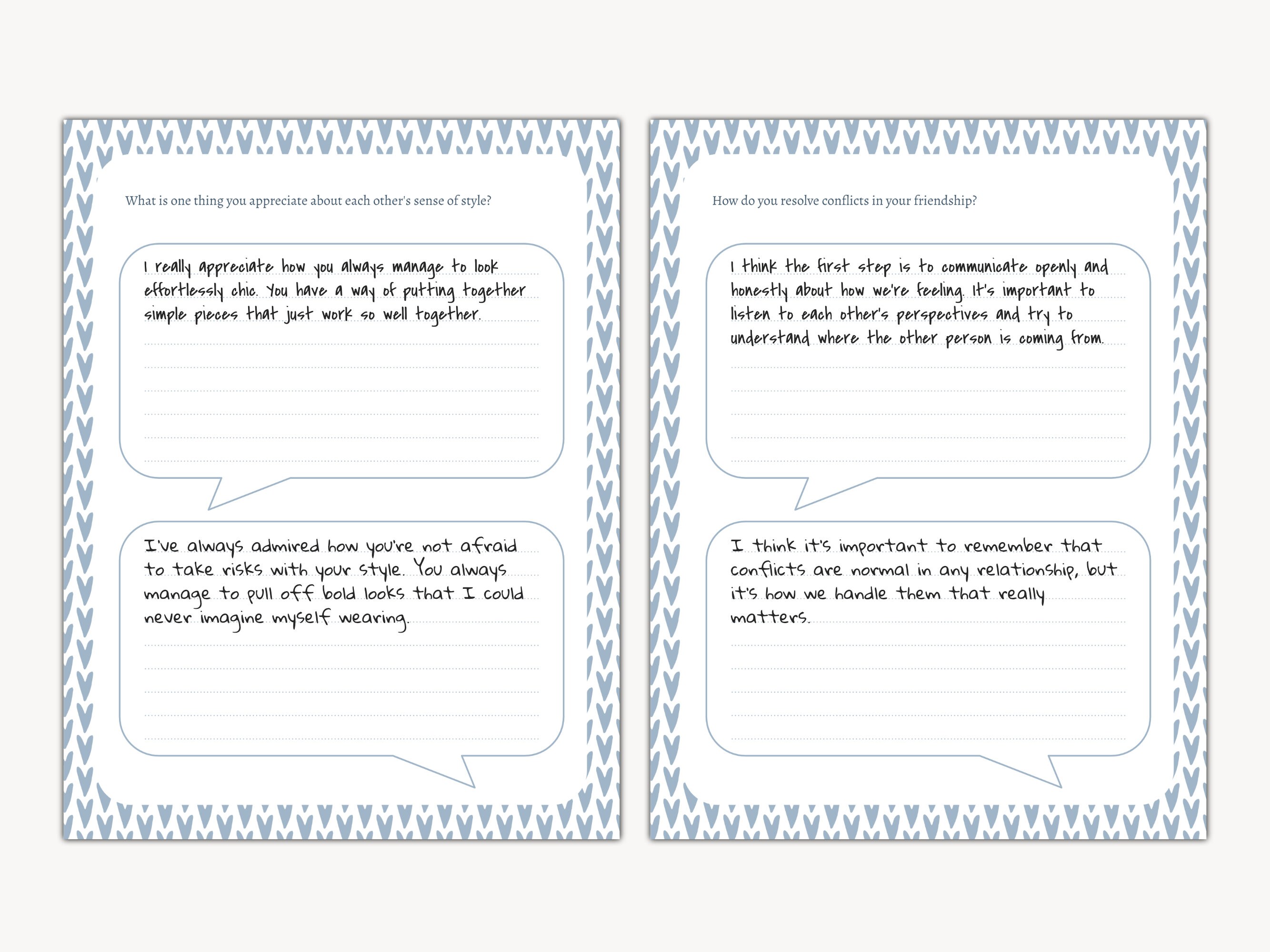 Bestfriends Conversation Journal Guided Diary for Deeper Connection ...