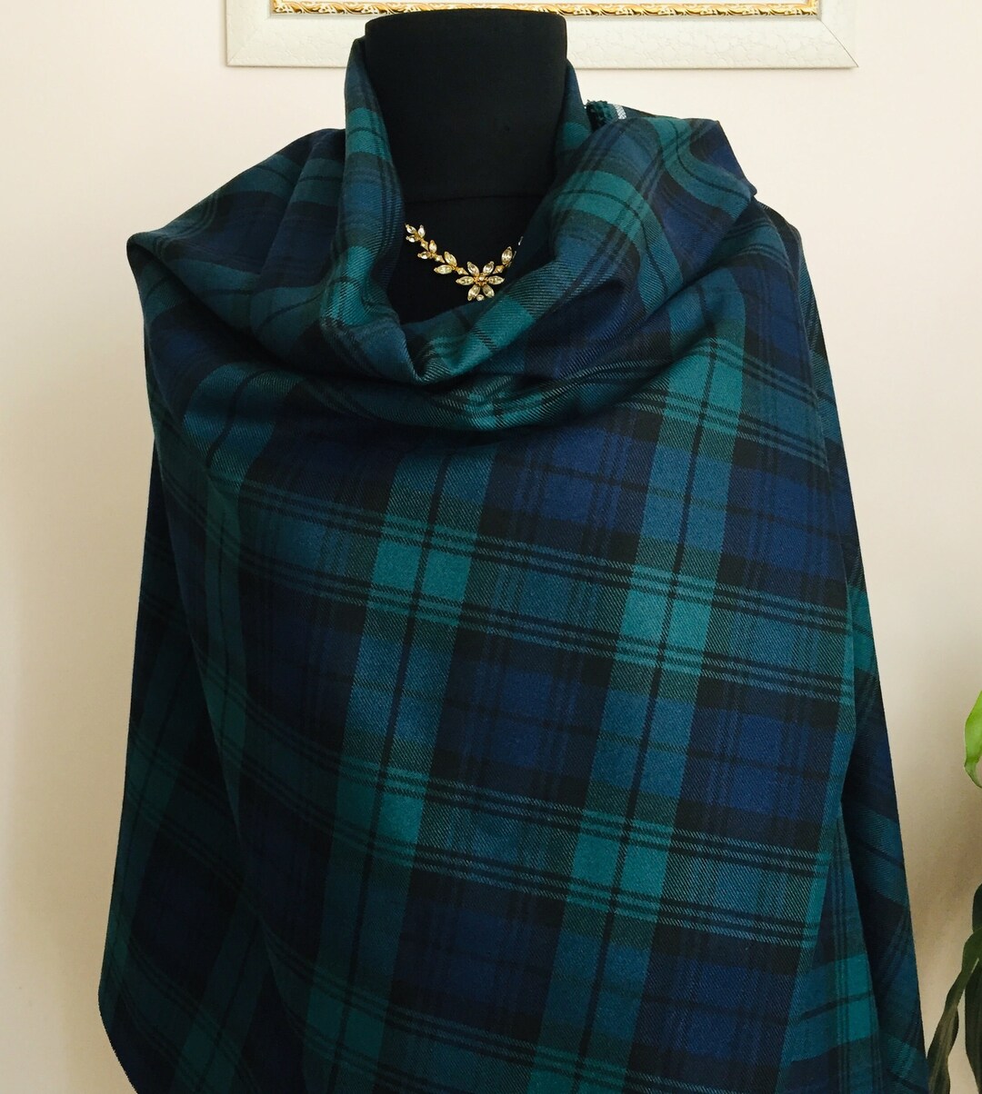 Green Navy Plaid Pattern Wide 59in Blackwatch Tartan Cotton - Etsy
