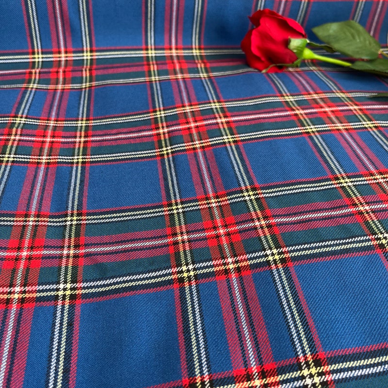 Red Plaid Fabric - Etsy
