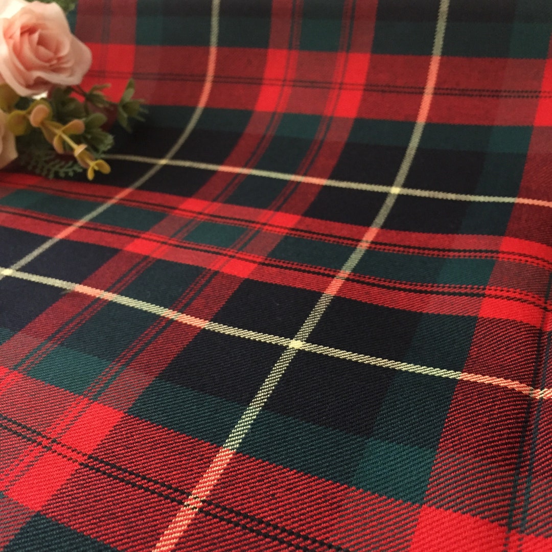 Christmas Plaid Fabric, Wide 59in, Scottish Tartan, Plaid Pattern ...