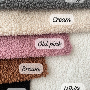 Teddy Boucle Fabric, Wide 62", Fluffy Curled Sherpa Plush, Coat and ...
