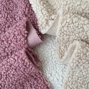 Teddy Boucle Fabric, Wide 62", Fluffy Curled Sherpa Plush, Coat and ...