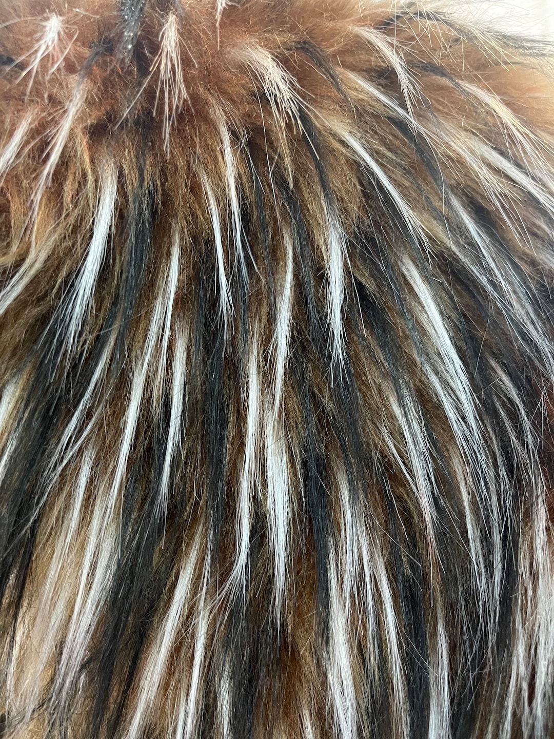 Terracota Shaggy Fabric, Wide 59inch, Long Pile, One Side Faux Fur ...