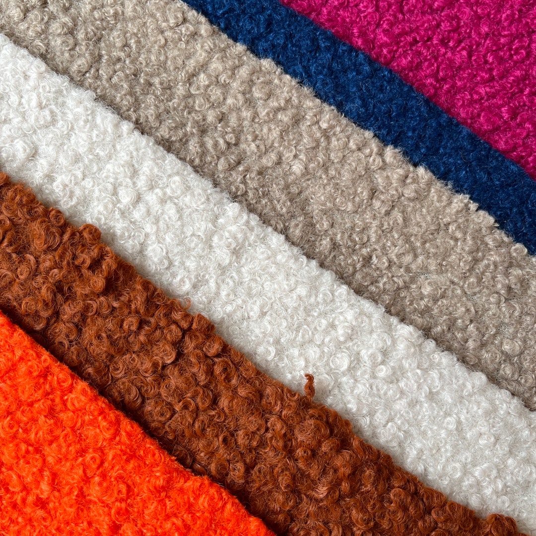Boucle, 14 More Color Curled Sherpa Teddy Plush, Wide 59", Coat and ...