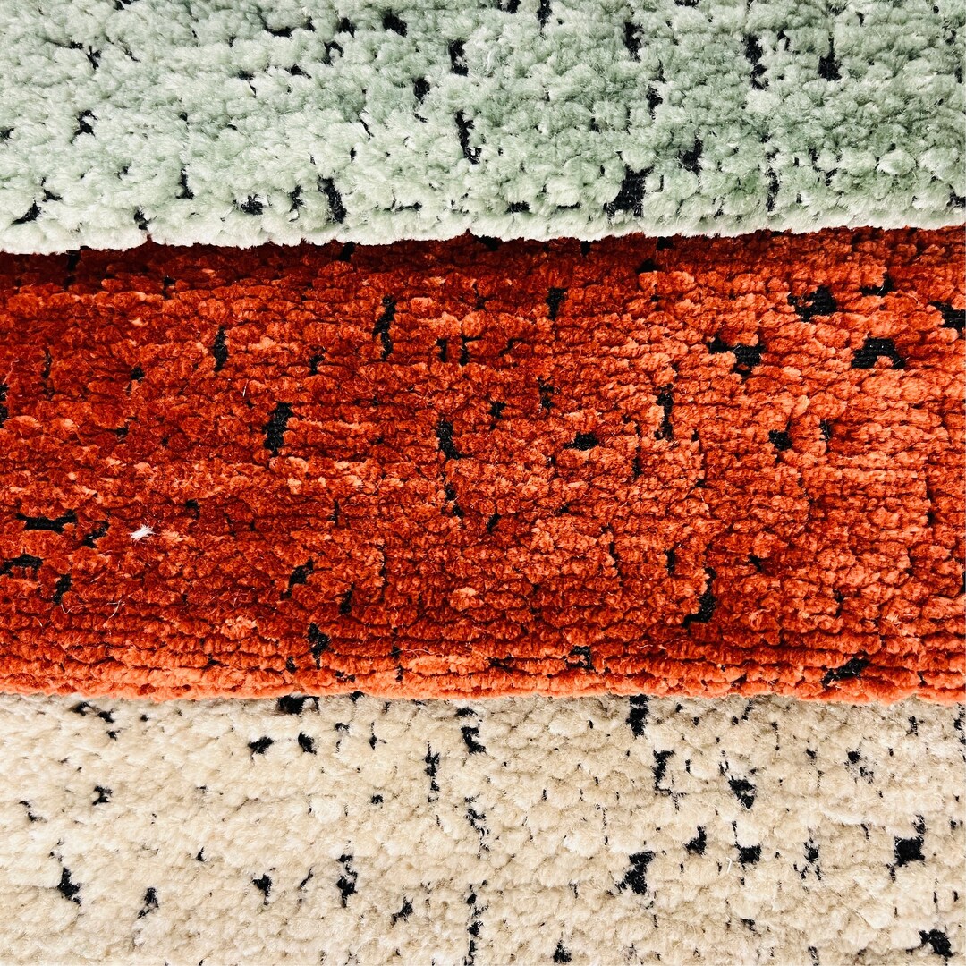 Terracotta Velvet Upholstery, Wide 55", Woven Velvet Fabric, Soft ...