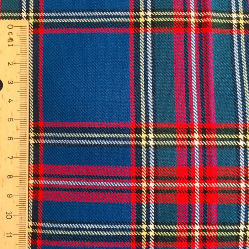 Blue Red Tartan, Wide 1.64yard, Scottish Tartan, Plaid Pattern ...