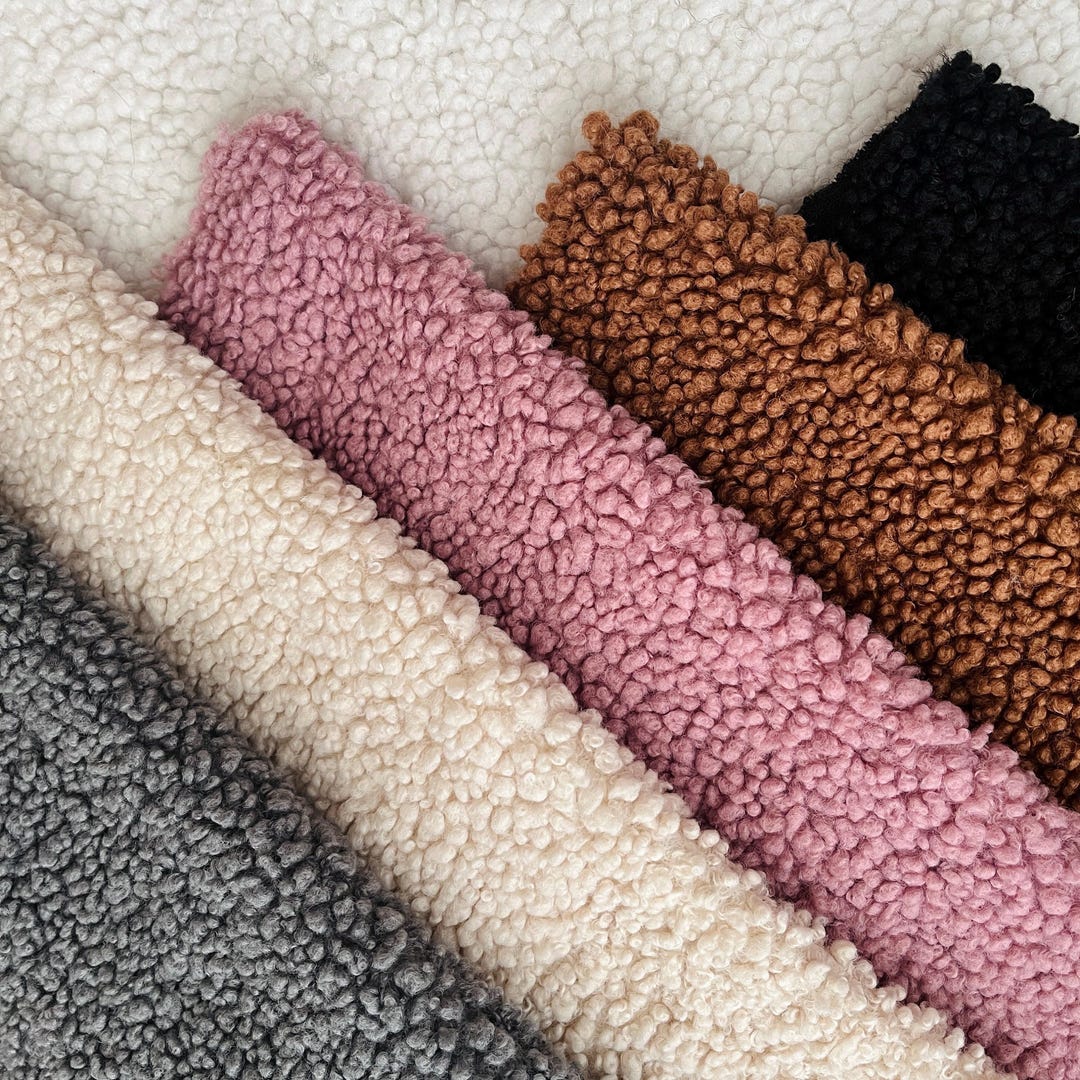 Teddy Boucle, 6 More Color, Wide 62', Curled Sherpa Teddy Plush, Coat ...