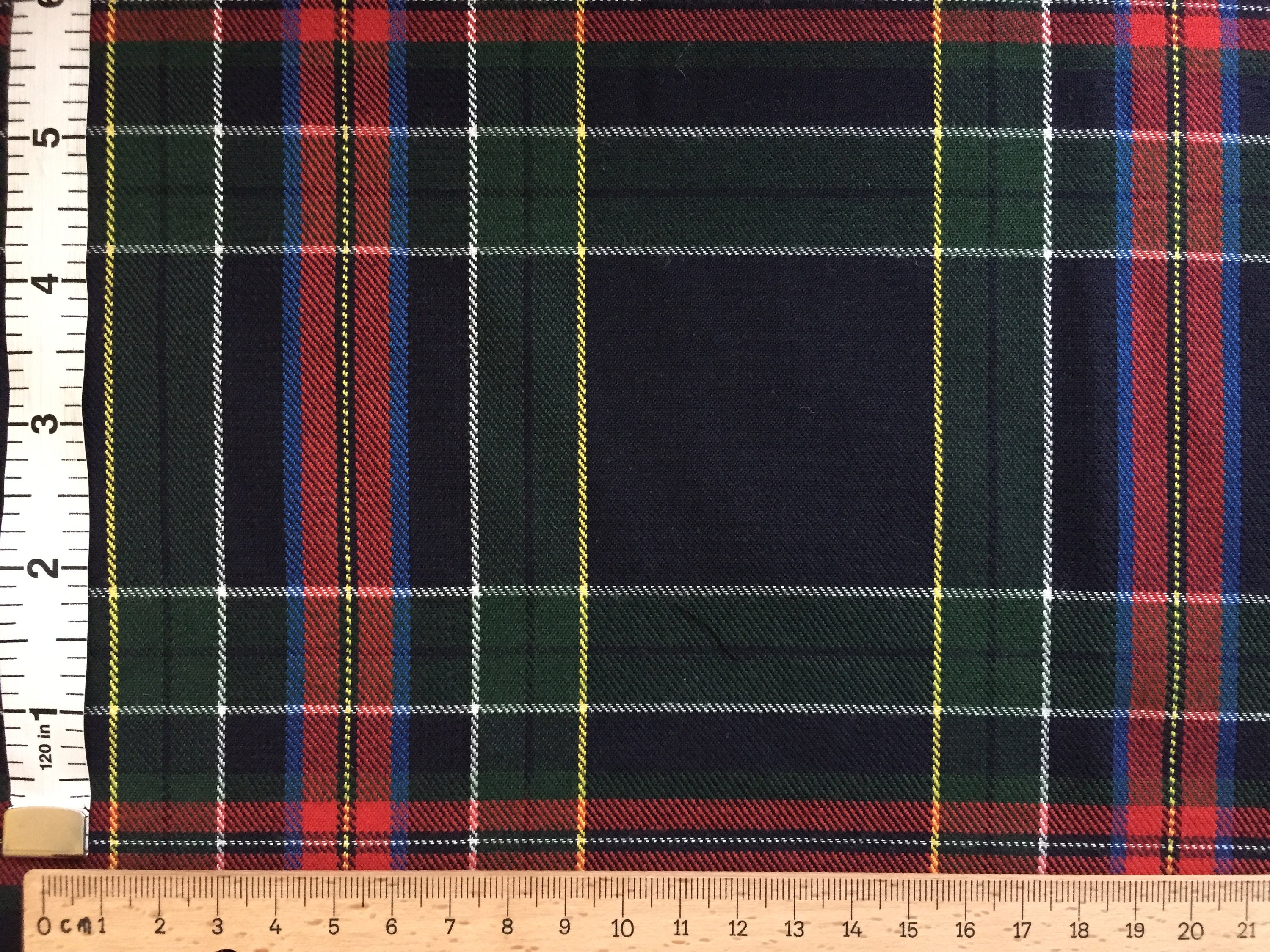 Navy Stewart Plaid Fabric Wide 59in Red Green Blue Cotton - Etsy