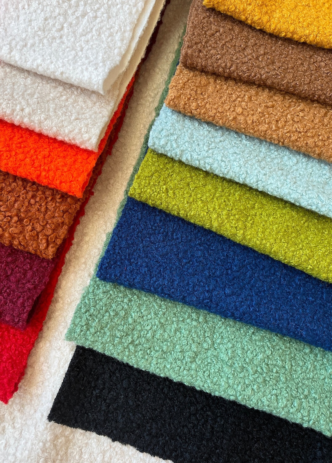 Boucle Fabric, 15 Colors Curled Sherpa Teddy Plush, Wide 59 ...