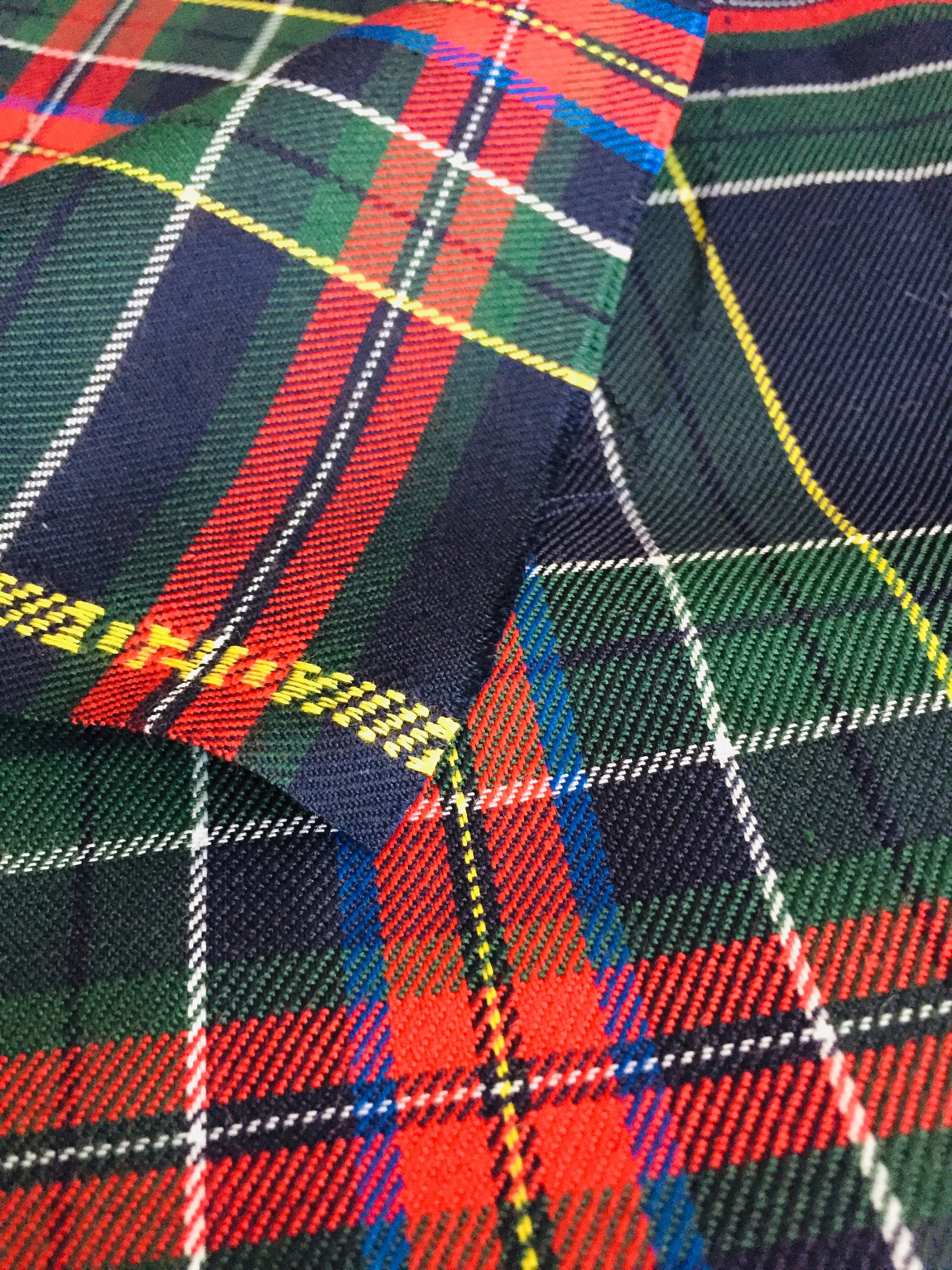 Navy Stewart Plaid Fabric Wide 59in Red Green Blue Cotton - Etsy