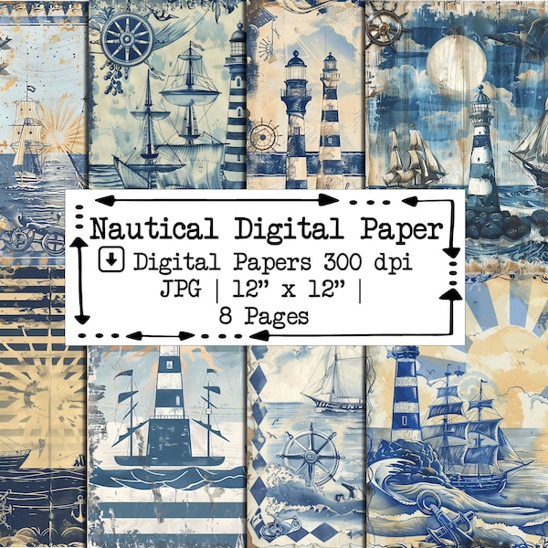 Nautical Paper - Etsy