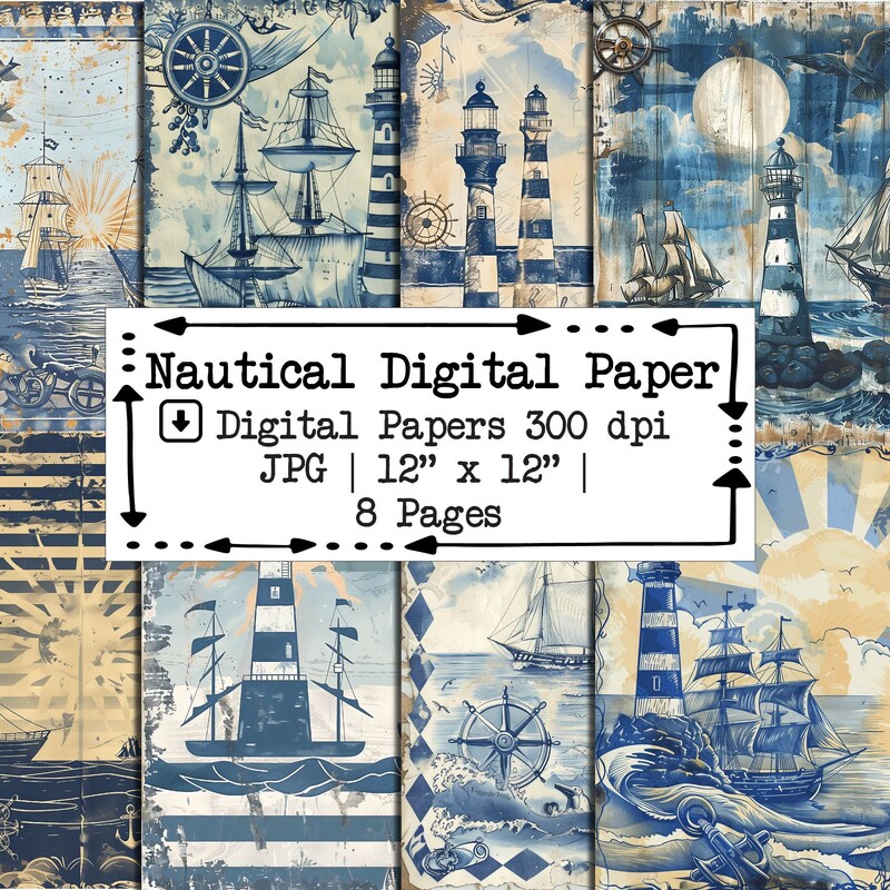 Nautical Paper - Etsy