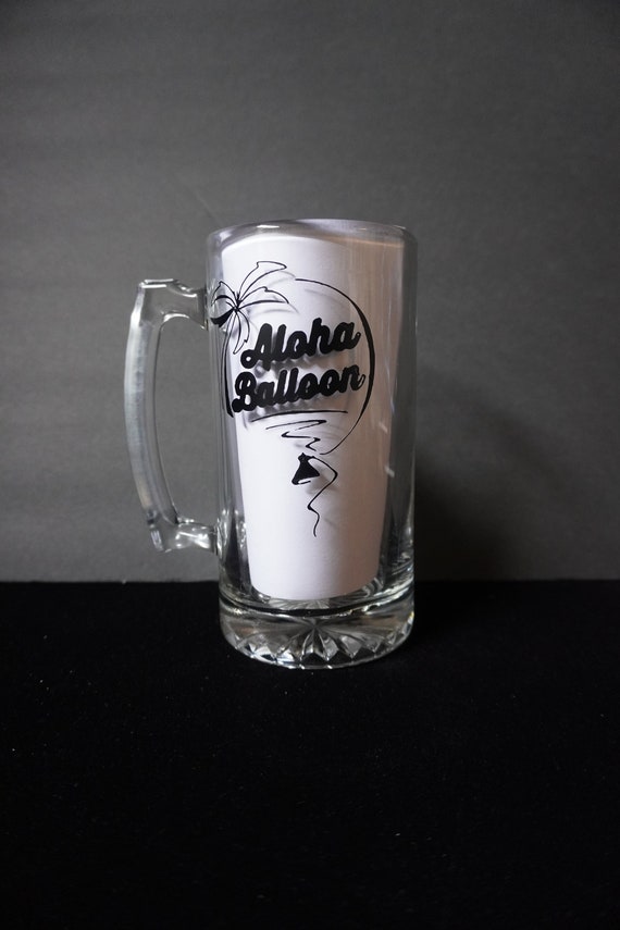 Custom Designs 32 Oz Glass Mug Custom Names Or Logo With Etsy