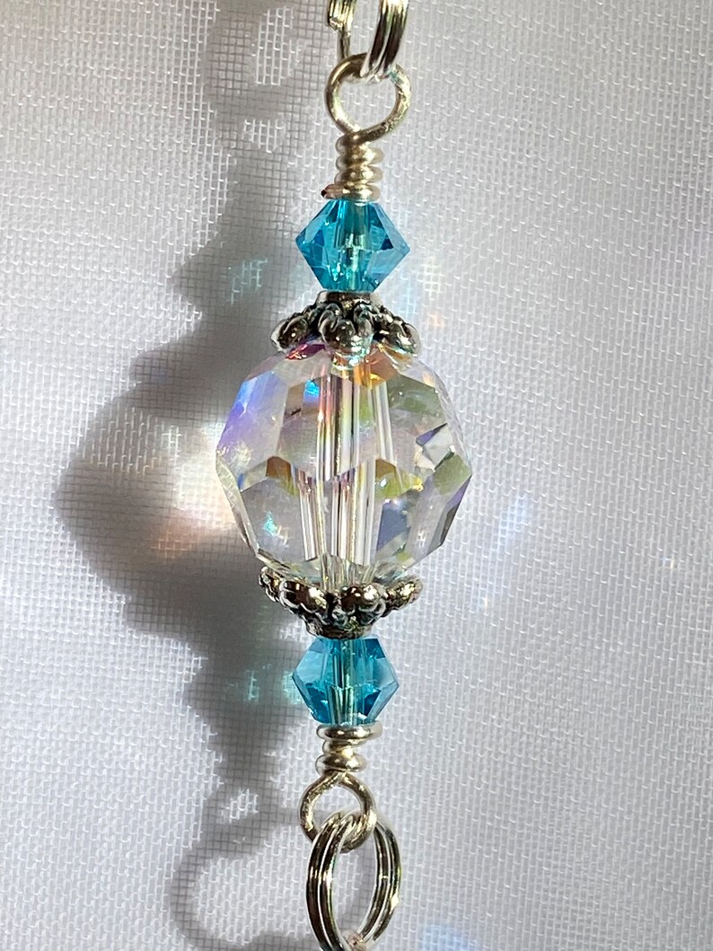 Crystal Suncatcher Aqua Blue Flower Suncatcher With AB - Etsy