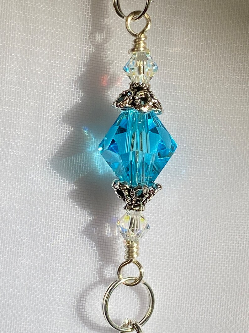 Crystal Suncatcher Aqua Blue Flower Suncatcher With AB - Etsy