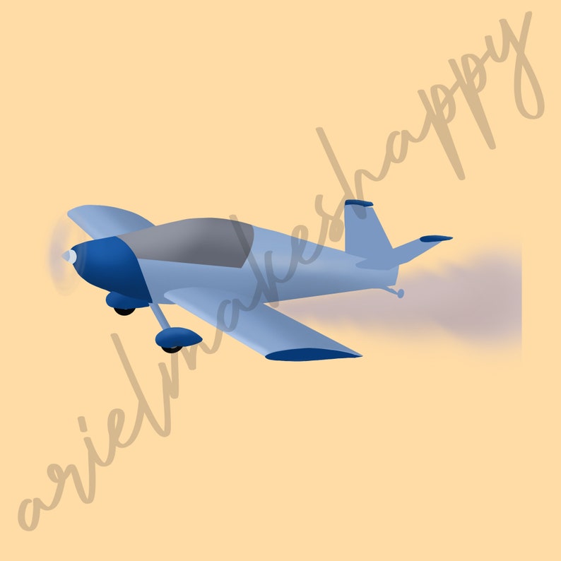 Blue Sonex Airplane PNG Printable Download Stickers Decals Cards T ...