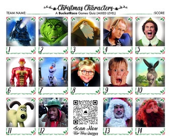 Printable Christmas Character Picture Quiz Easy Level - Etsy UK