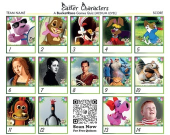 Printable Christmas Character Picture Quiz Medium Level - Etsy