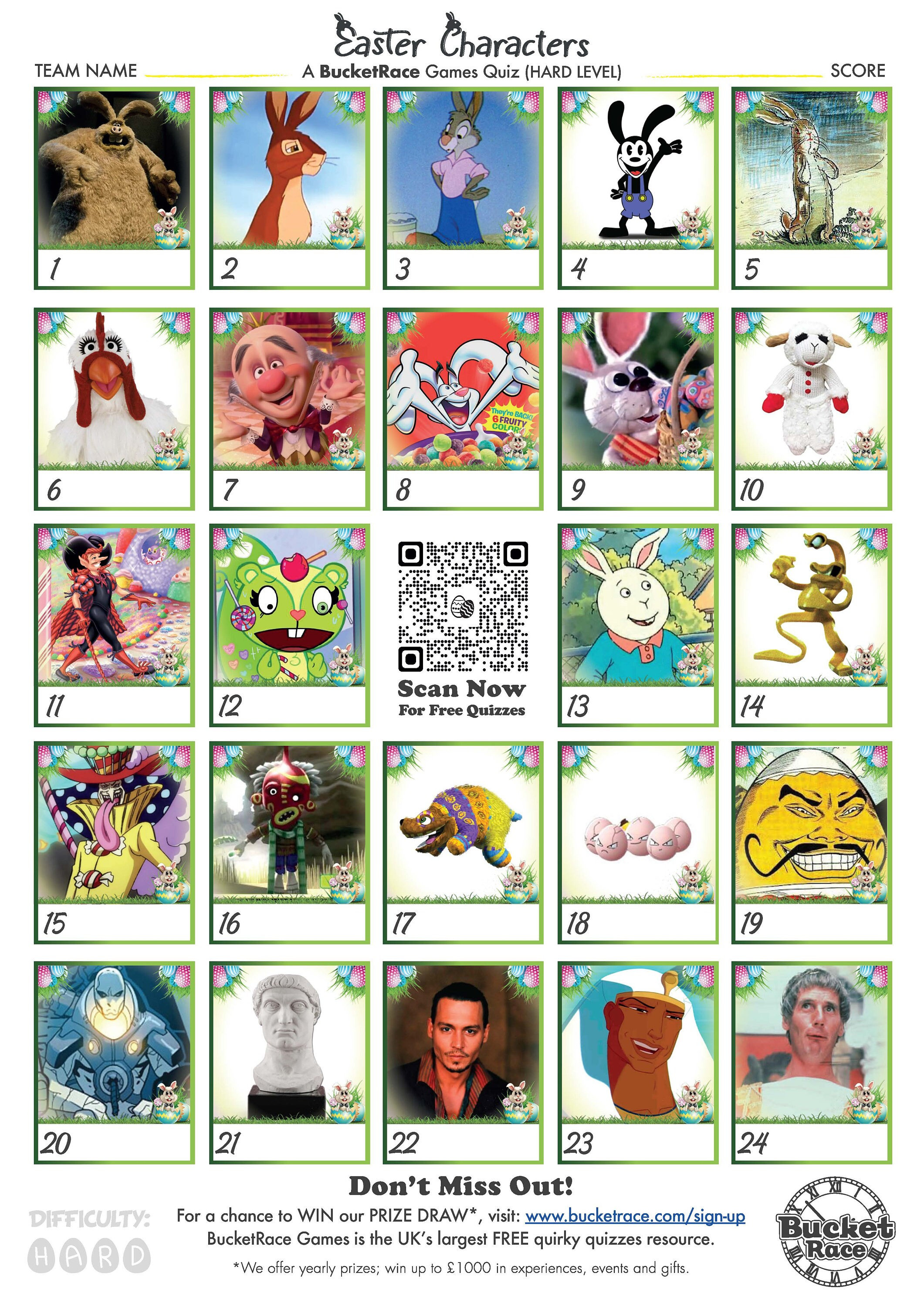 Printable Easter Character Picture Quiz Pack - Etsy
