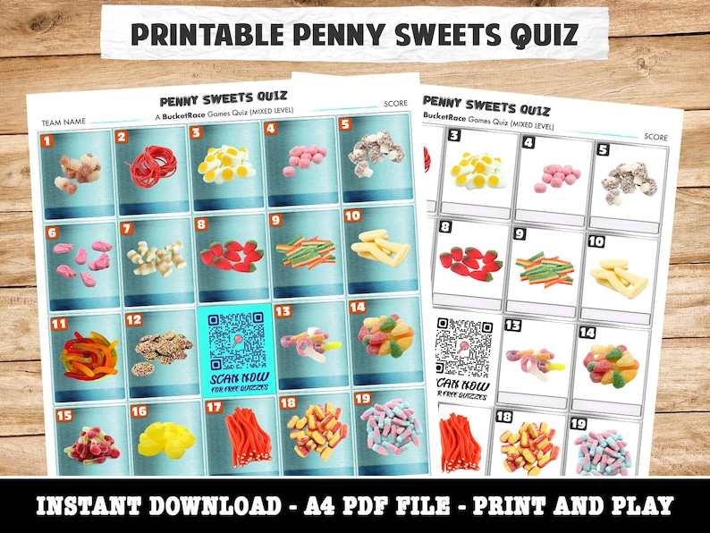 Printable Penny Sweets Picture Quiz Mixed Level - Etsy