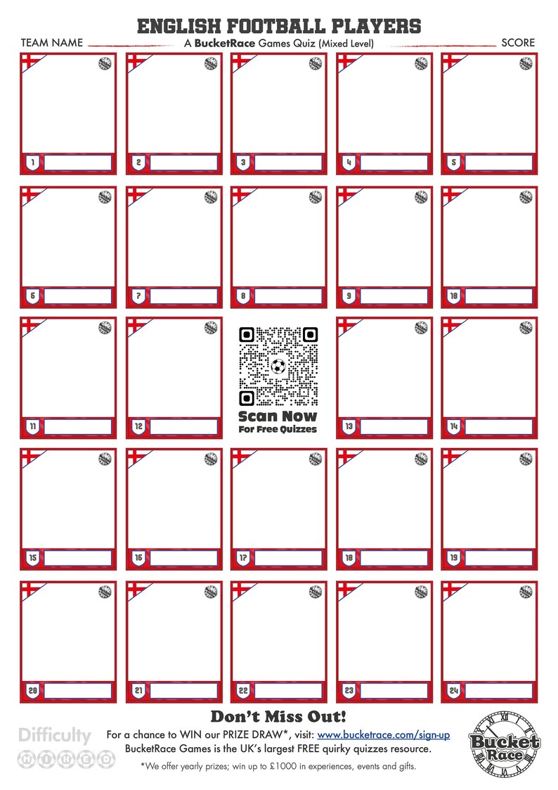 Editable Printable English Football Quiz Template microsoft Word - Etsy