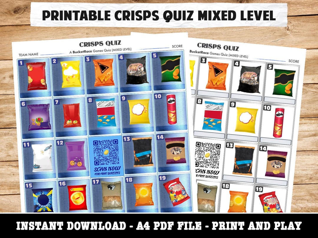 Printable Crisp Picture Quiz Mixed Level - Etsy UK