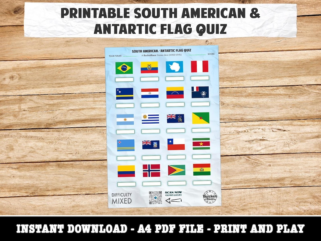 South American Flag Quiz Pack - Etsy