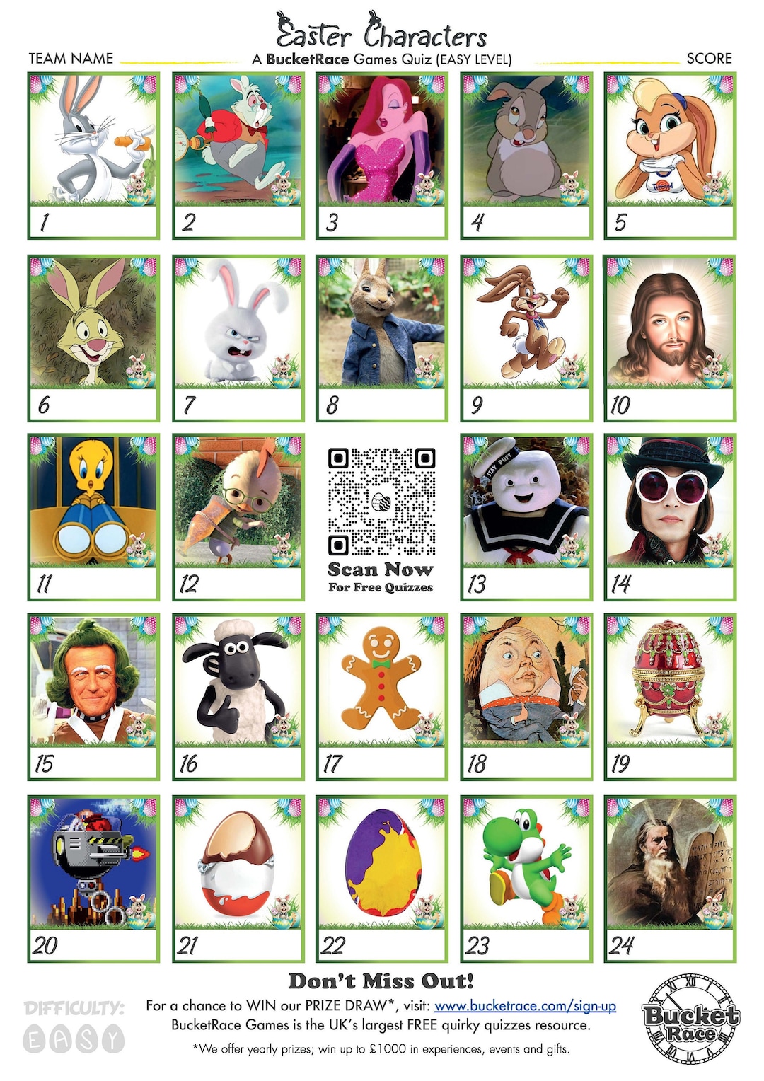 Buy Printable Easter Character Picture Quiz Easy Level Online in India ...
