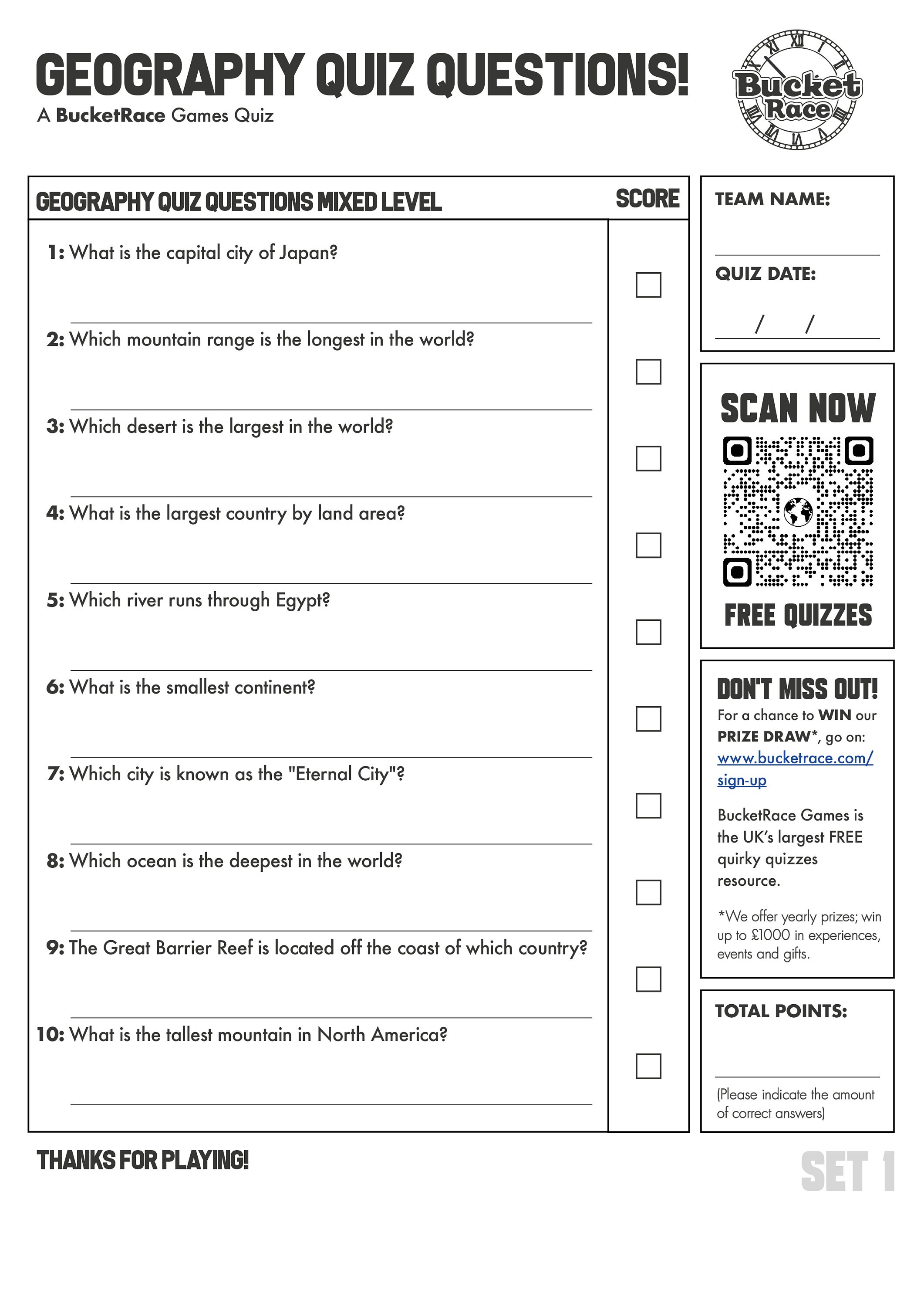 100 Pub Quiz Questions and Answers Set 1 - Etsy