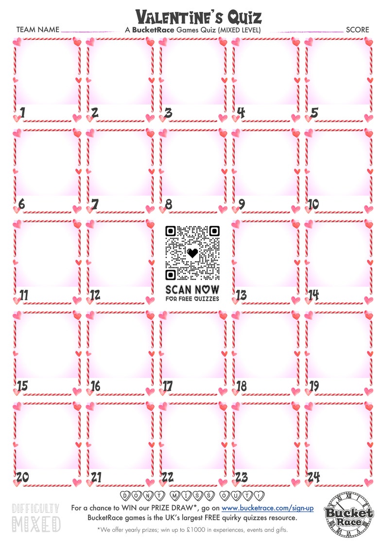 Printable Valentine's Picture Quiz Pack - Etsy